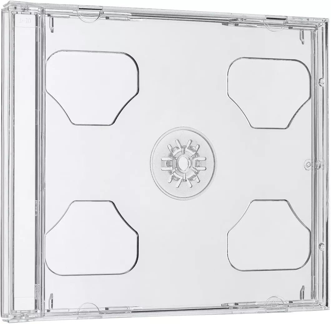 100 Standard 10mm Jewel CD Cases with CLEAR Tray DOUBLE 10.4mm Disc ca ...
