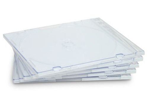 200 SLIM CLEAR 5.2mm jewel CD Cases with CLEAR Tray single Disc case P ...