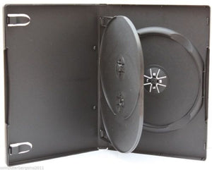 100 Hold 3 14mm Standard Triple DVD Cover Disc Case BLACK – www.OZLOW ...