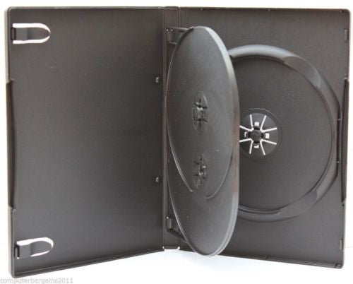 100 Hold 3 14mm Standard Triple DVD Cover Disc Case BLACK – www.OZLOW ...